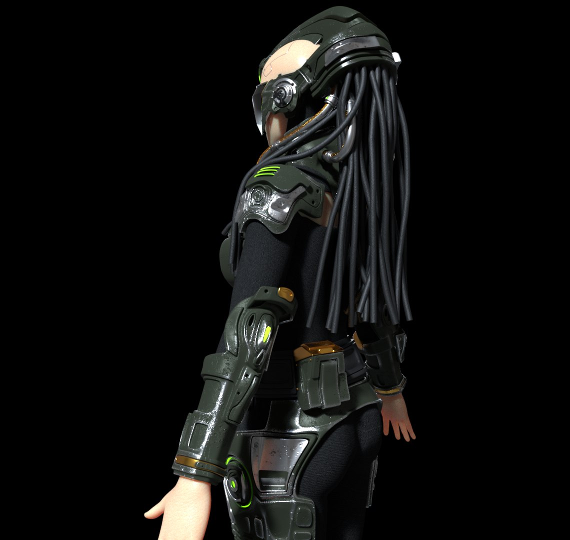 Android Girl Character 3D Model - TurboSquid 1596676