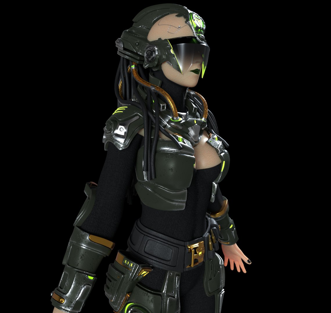 Android Girl Character 3D Model - TurboSquid 1596676
