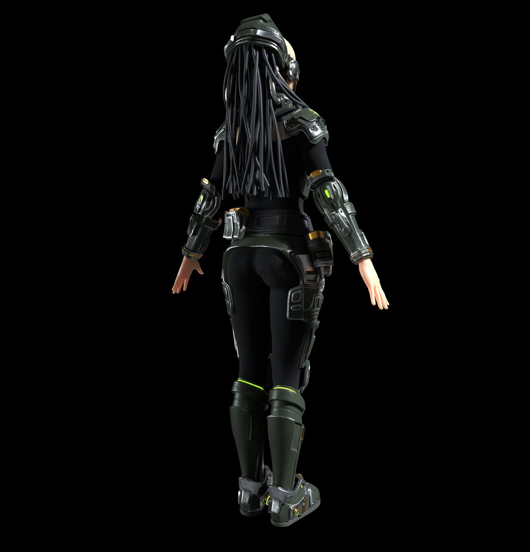 Android Girl Character 3D Model - TurboSquid 1596676