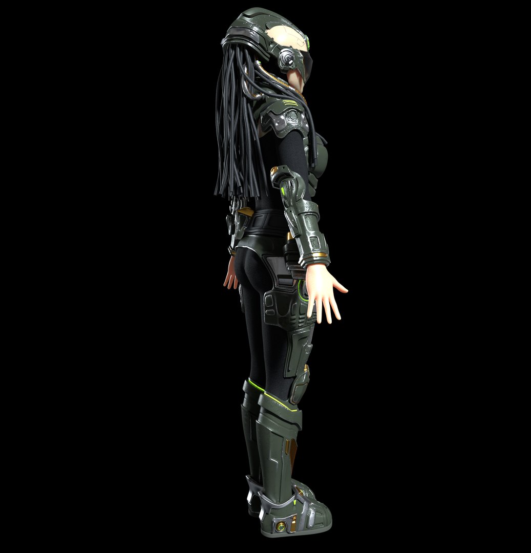 Android Girl Character 3D Model - TurboSquid 1596676