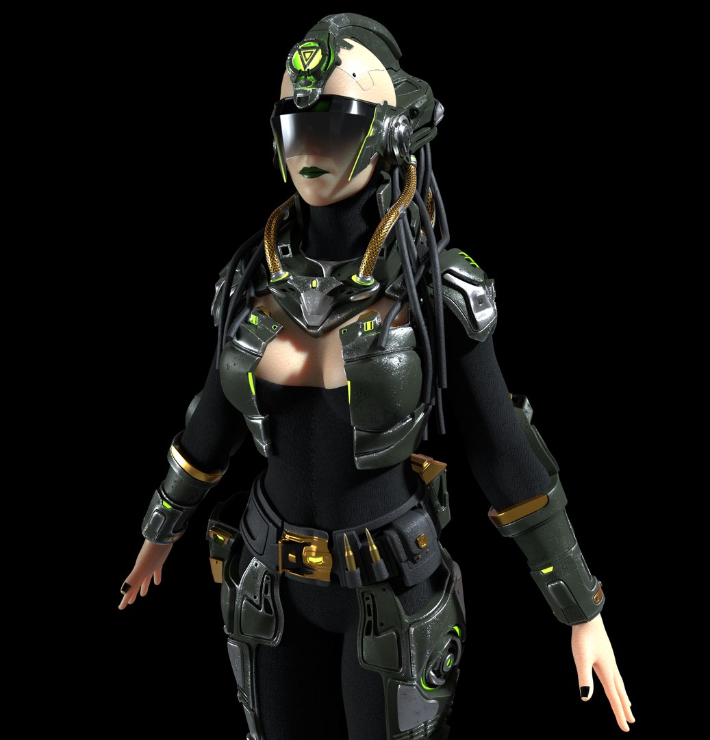 Android Girl Character 3D Model - TurboSquid 1596676