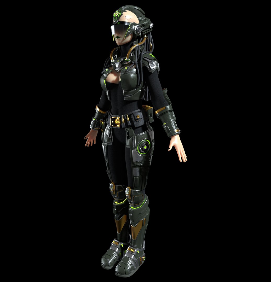 Android Girl Character 3D Model - TurboSquid 1596676