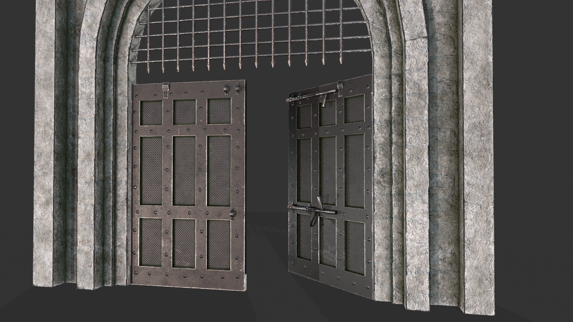 Medieval Big Gate 3D Model - TurboSquid 1748104