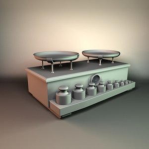 3D antique balance scales model - TurboSquid 1347216