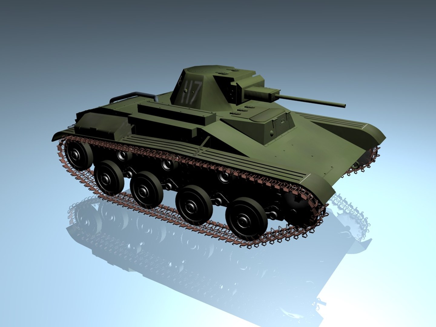 t-60 russian tank 3d model