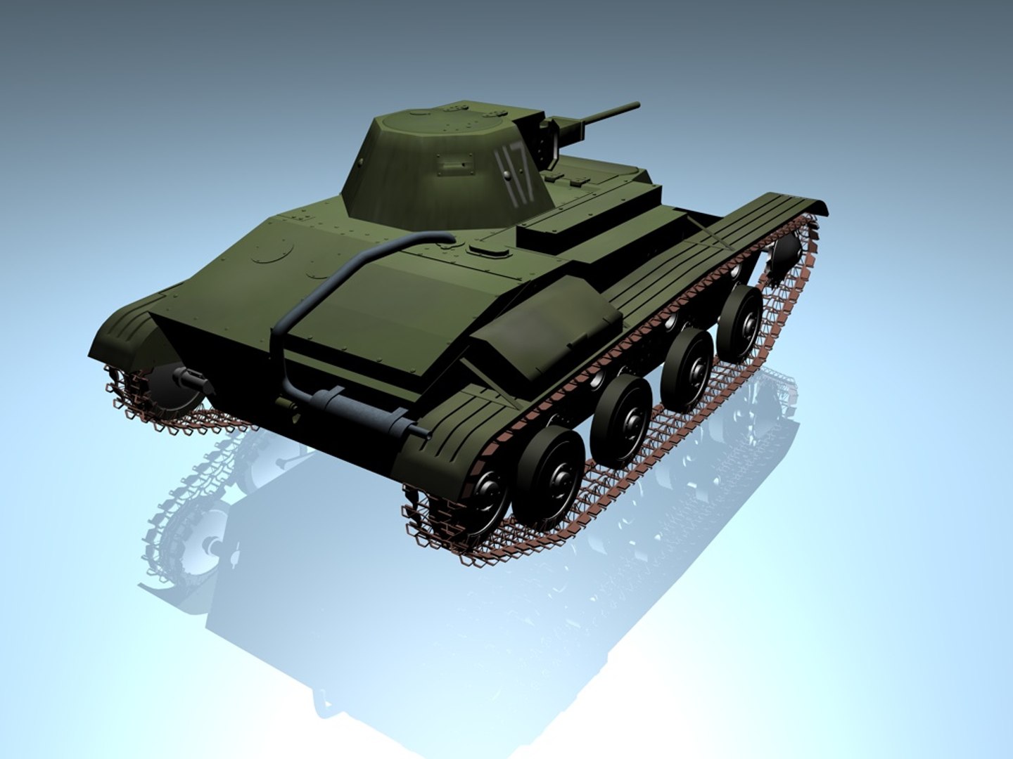 t-60 russian tank 3d model