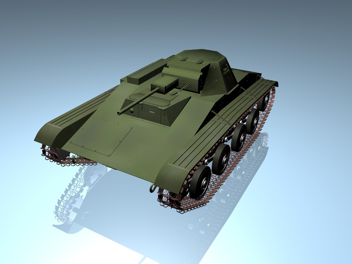 t-60 russian tank 3d model
