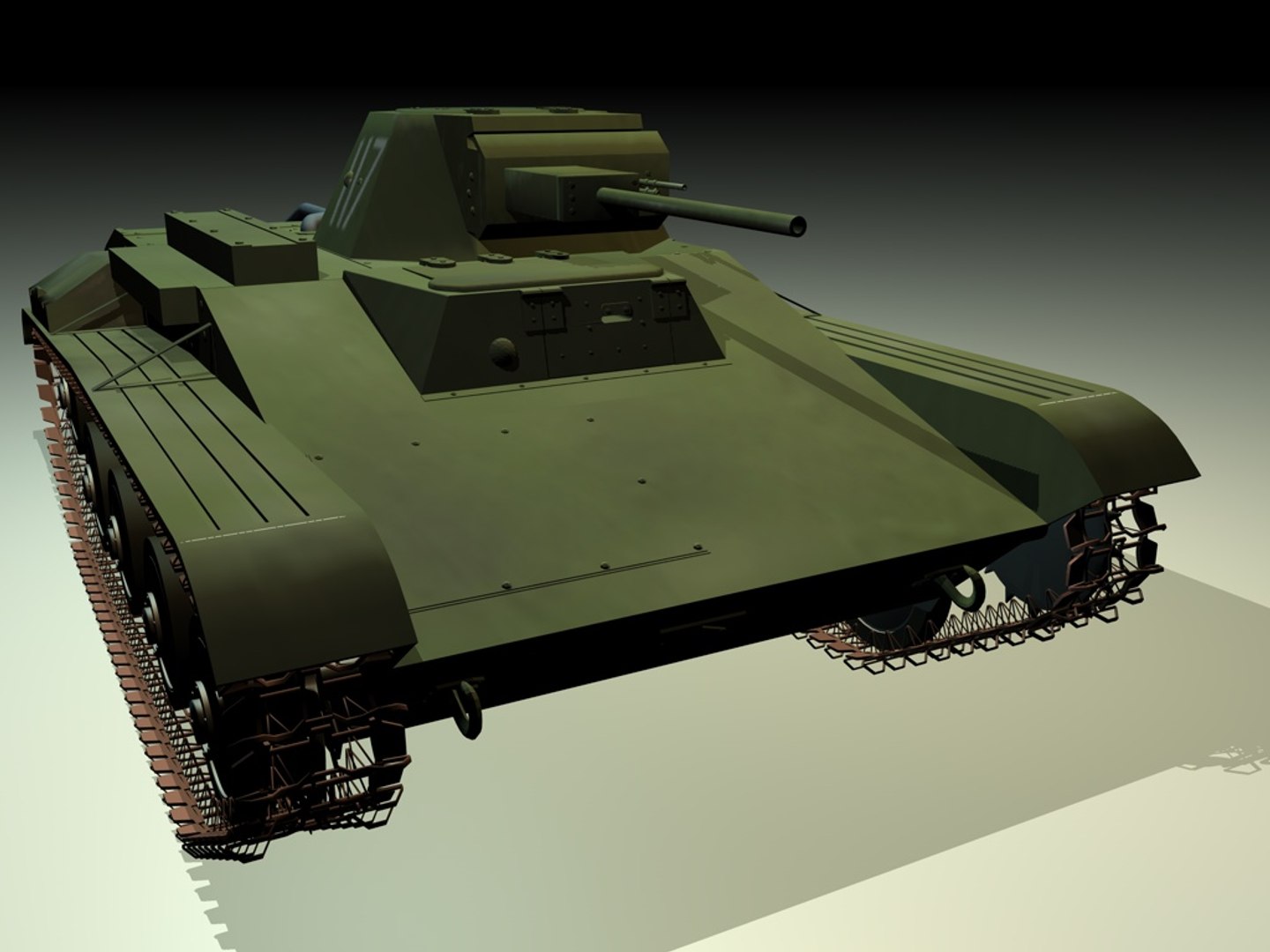 t-60 russian tank 3d model