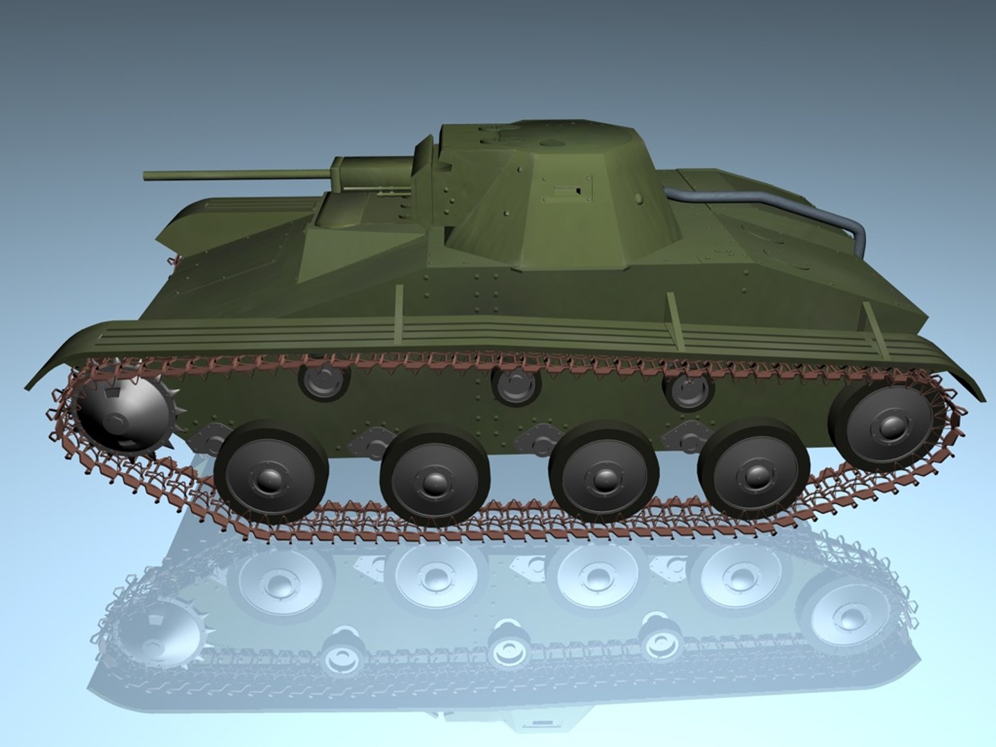 t-60 russian tank 3d model