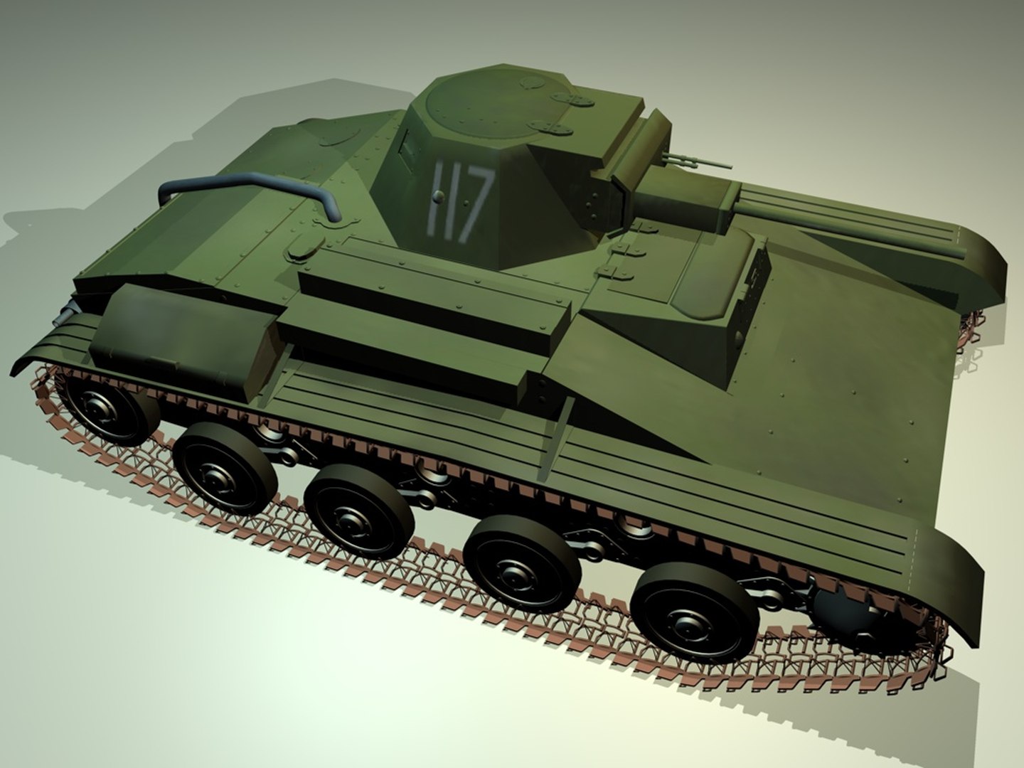 t-60 russian tank 3d model