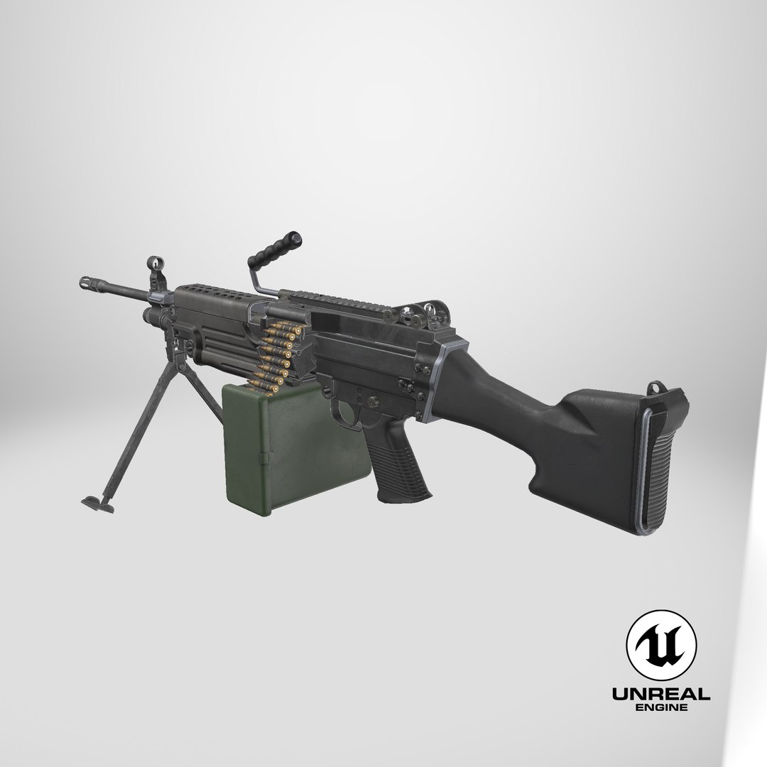 M249 AAA Game Ready PBR Low-poly 3D Model 3D - TurboSquid 2004422