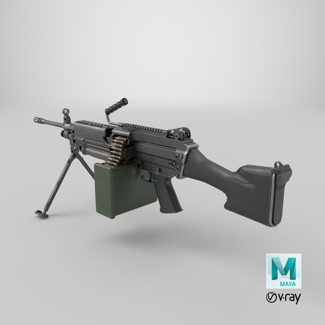 M249 AAA Game Ready PBR Low-poly 3D Model 3D - TurboSquid 2004422
