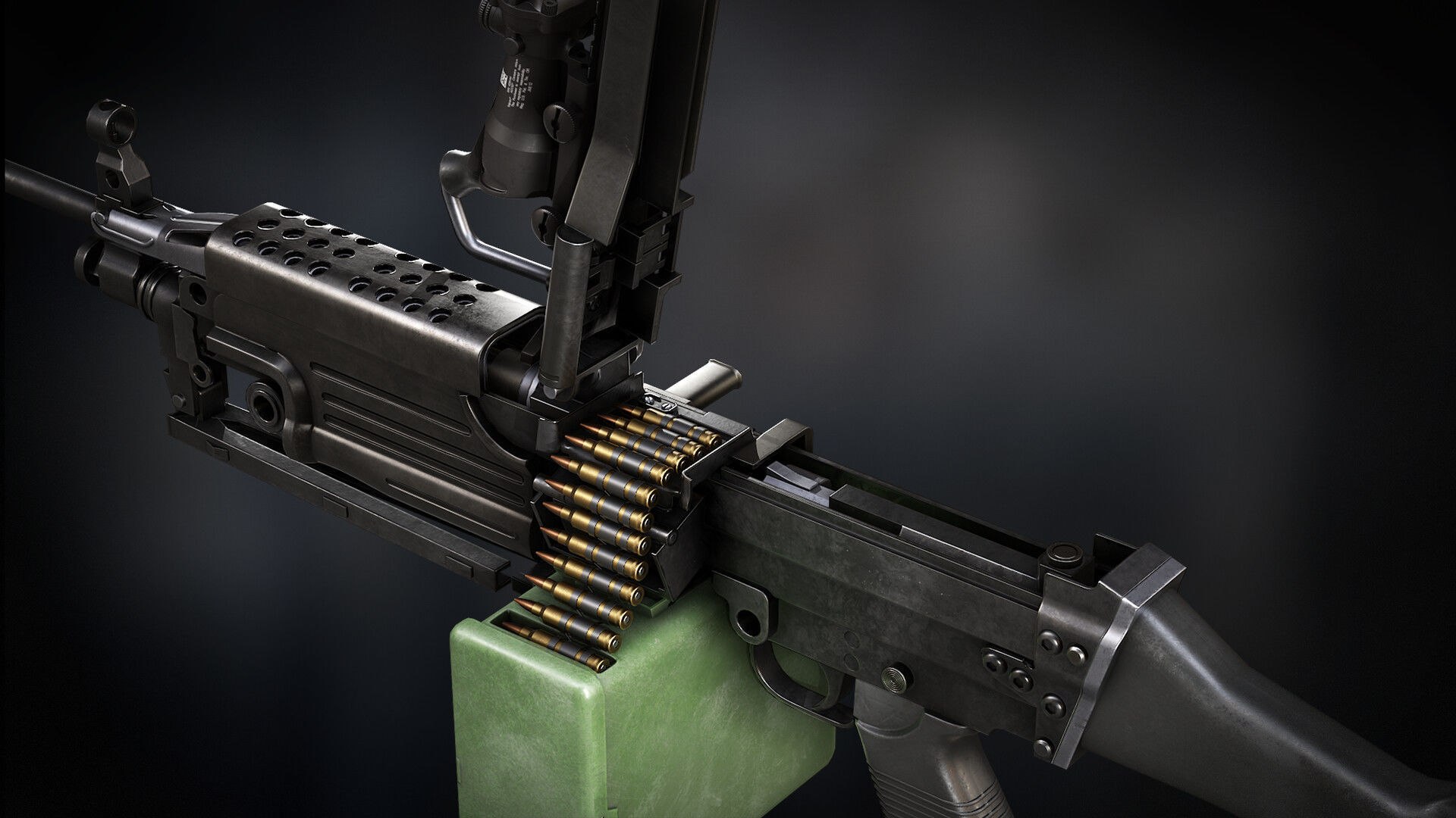 M249 AAA Game Ready PBR Low-poly 3D Model 3D - TurboSquid 2004422