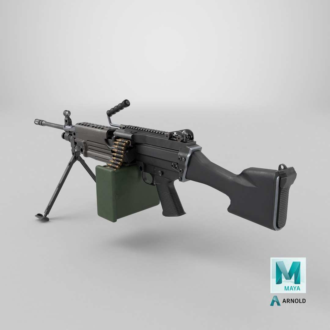 M249 AAA Game Ready PBR Low-poly 3D Model 3D - TurboSquid 2004422