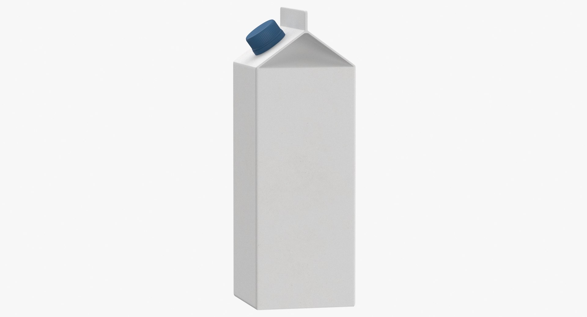 Milk Carton Type 01 Large Blank Blue Green And Red Label1 3D ...
