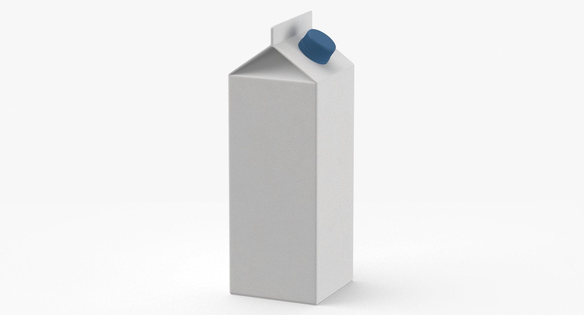 Milk Carton Type 01 Large Blank Blue Green And Red Label1 3D ...
