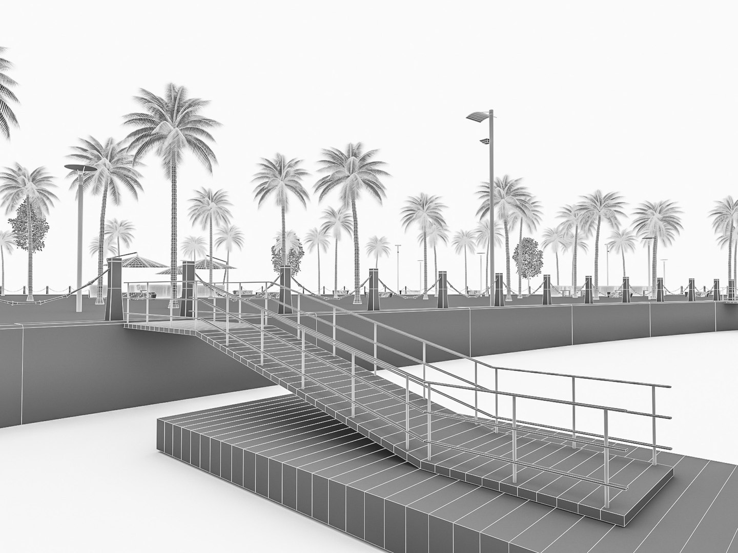 Hotel Beach Resort 3D model - TurboSquid 1751203