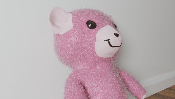 Free A PRETTY PINK COLOR TEDDY BEAR 3D - TurboSquid 1745012