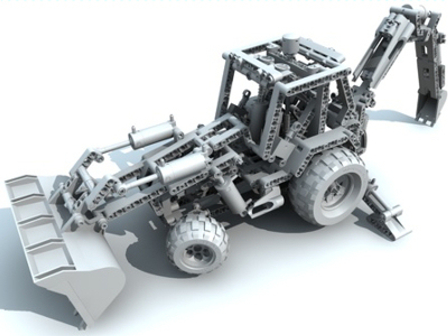 3d lego technic digger model