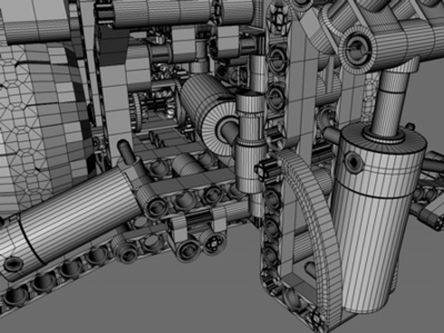 3d Lego Technic Digger Model