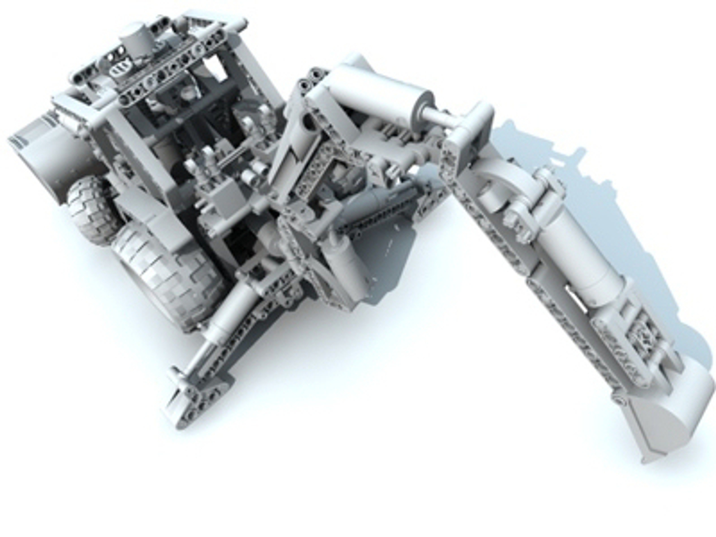 3d lego technic digger model