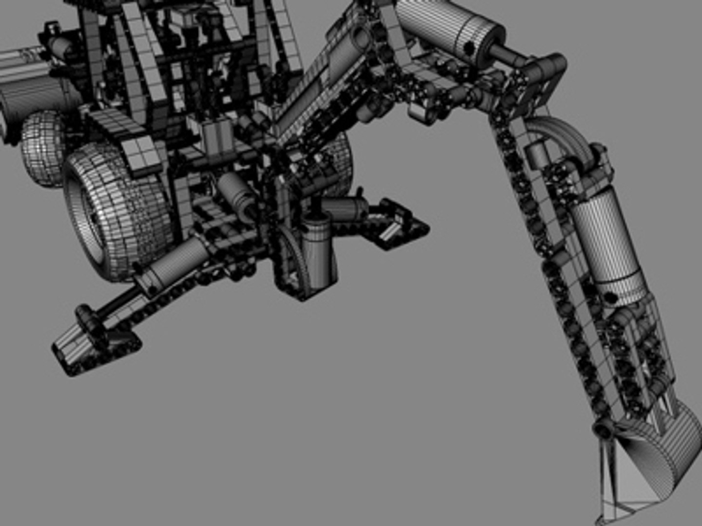3d Lego Technic Digger Model