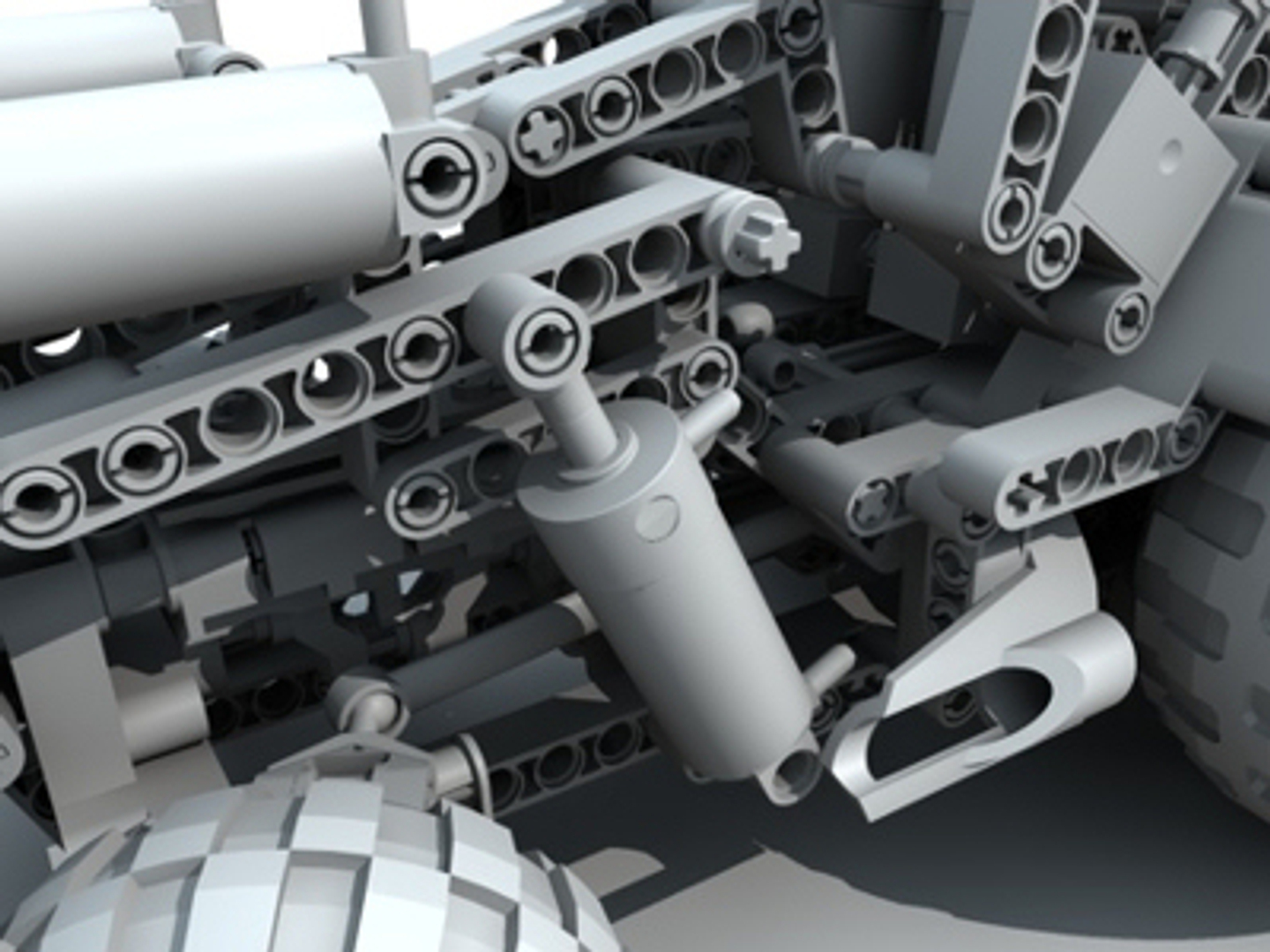 3d lego technic digger model