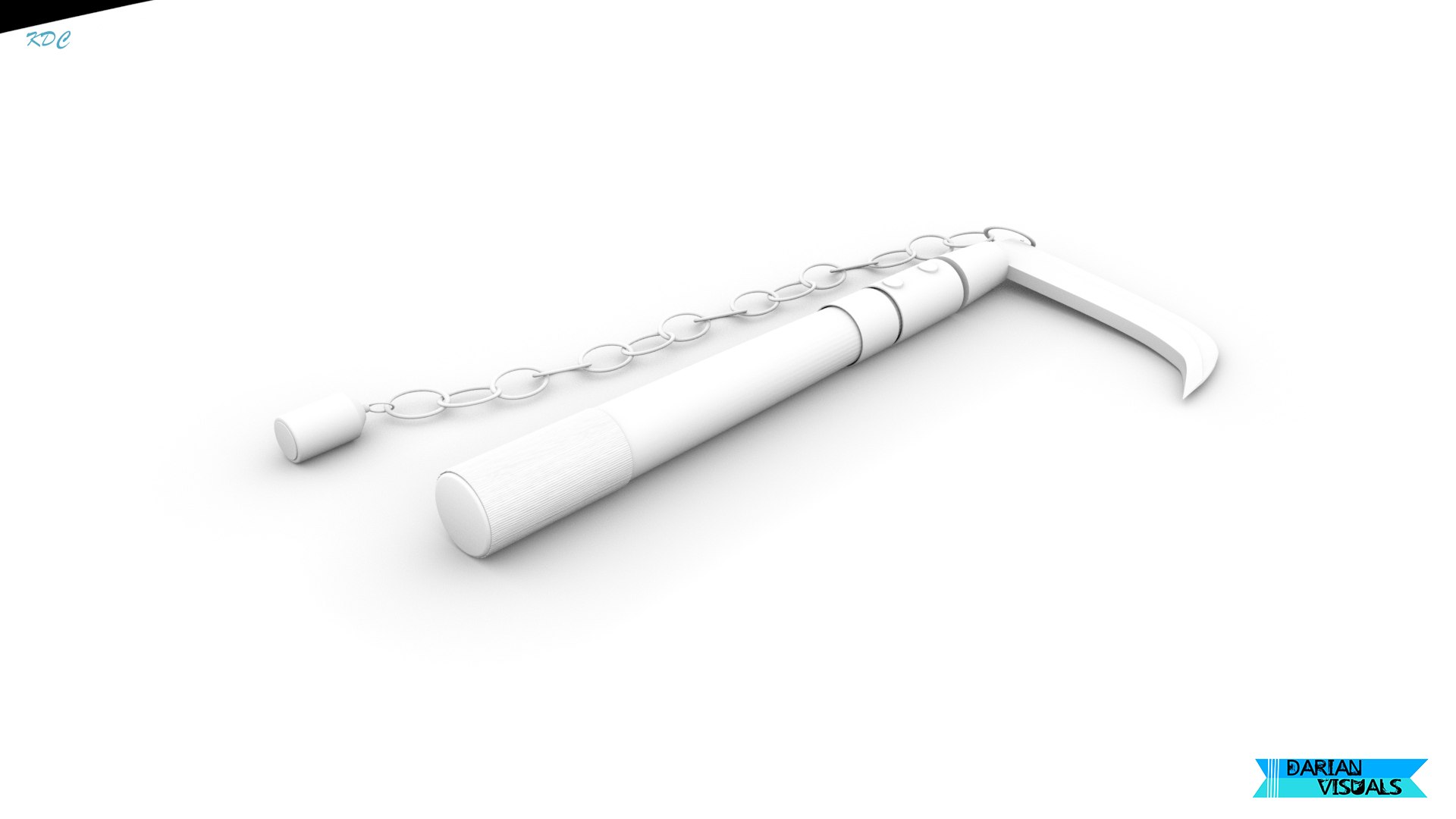 3D Kusarigama Blade Weapon - TurboSquid 1394862