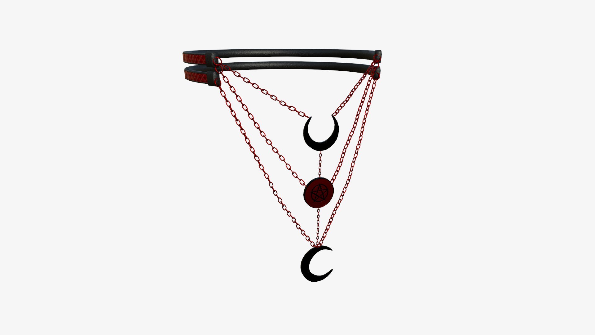 Gothic Collar H07 Red - Character Fashion Design 3D model - TurboSquid ...