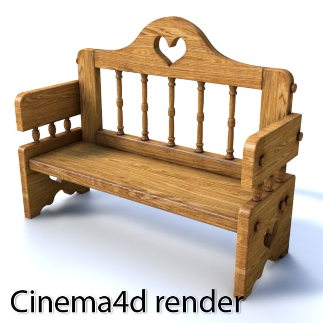 3d Romantic Bench