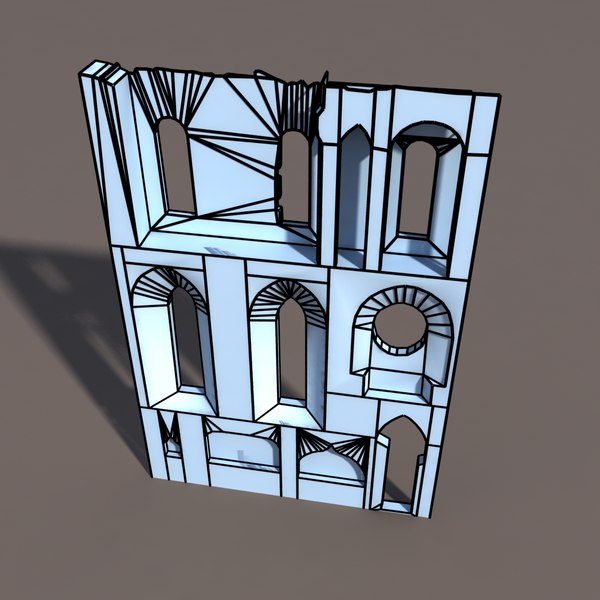 3d castle ruin modelled