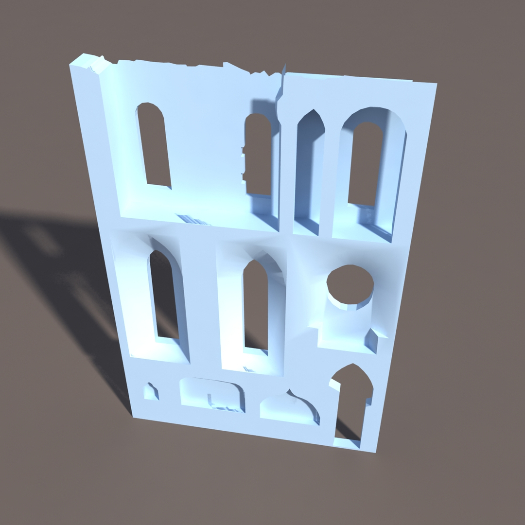 3d castle ruin modelled