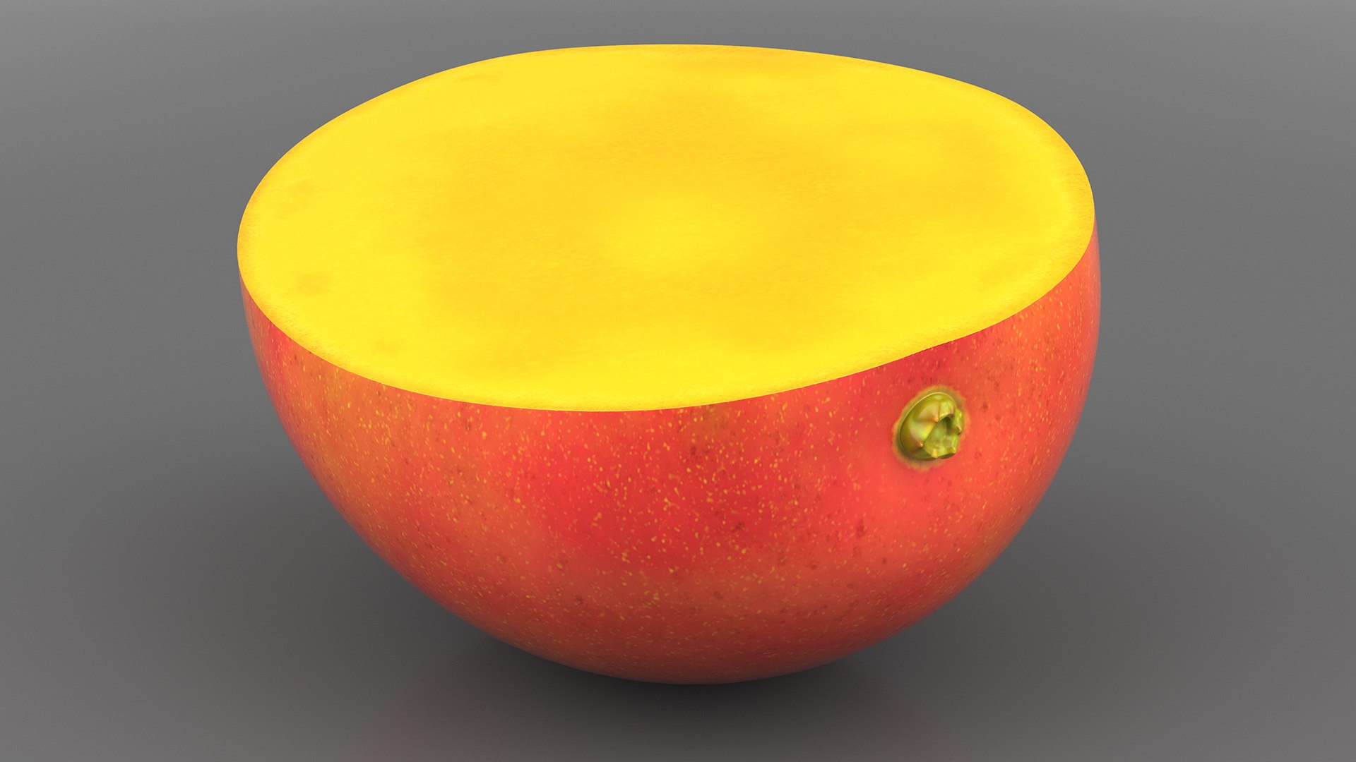 Mango Fruit Half Red model - TurboSquid 2108322