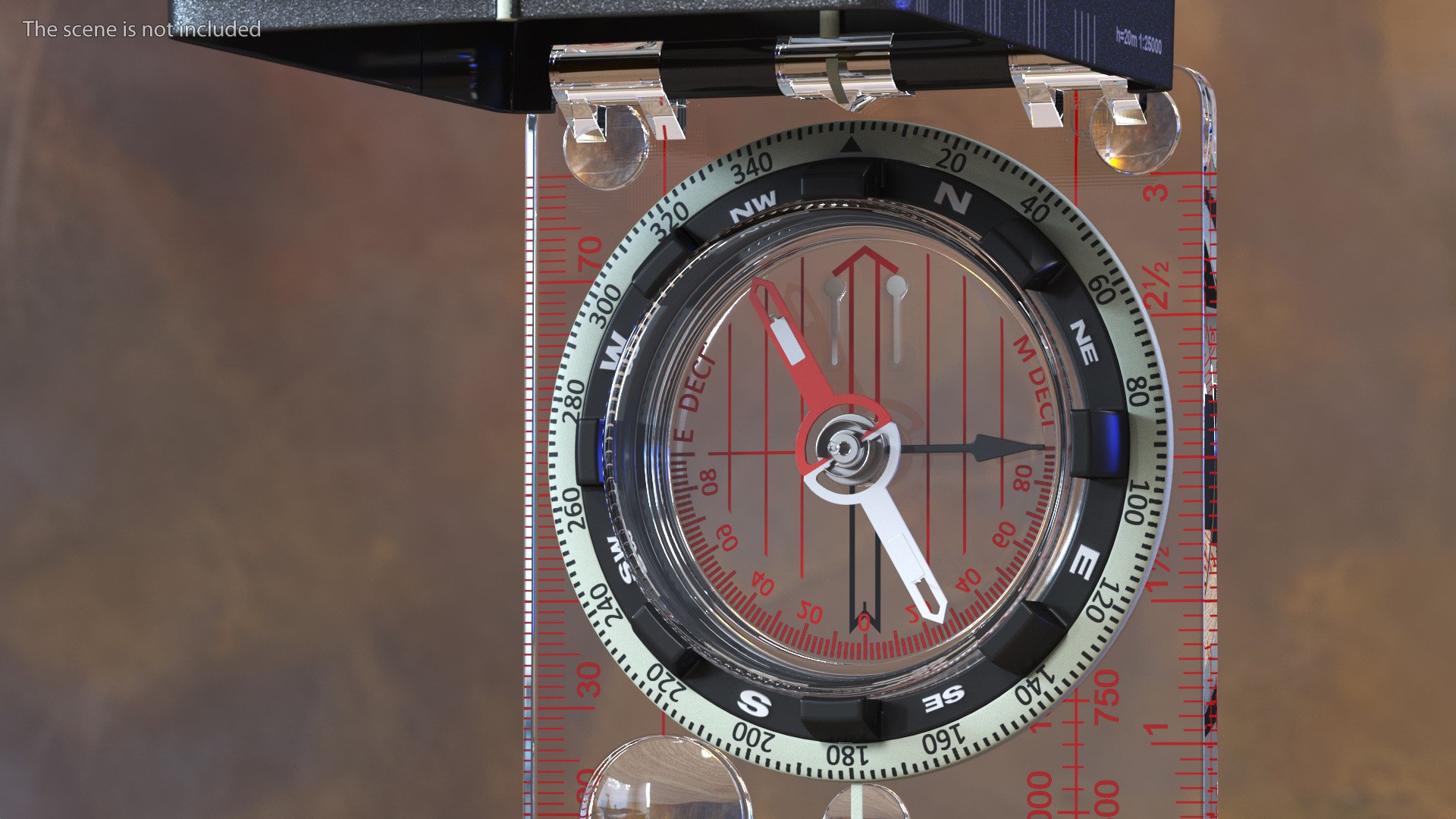 3D Model Mirror Sighting Compass Closed - TurboSquid 1980605