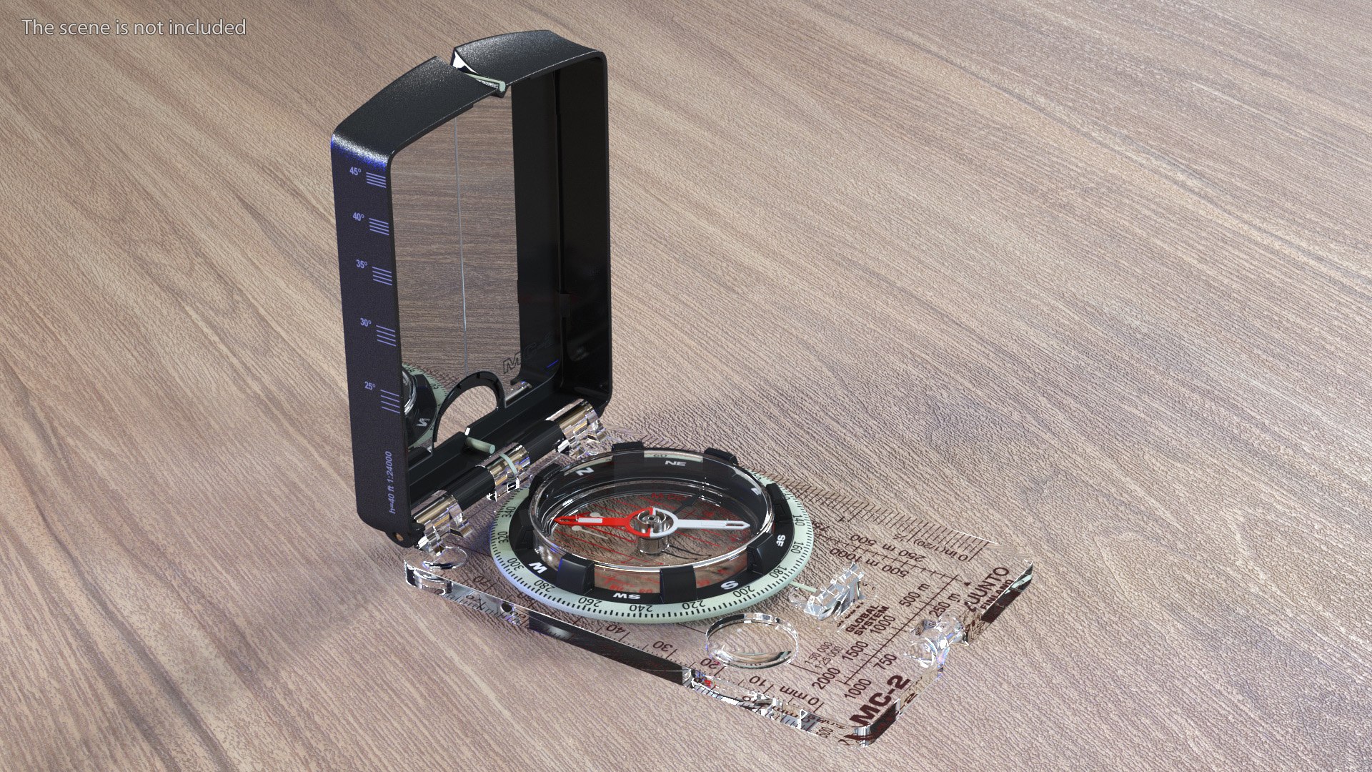 3D Model Mirror Sighting Compass Closed - TurboSquid 1980605