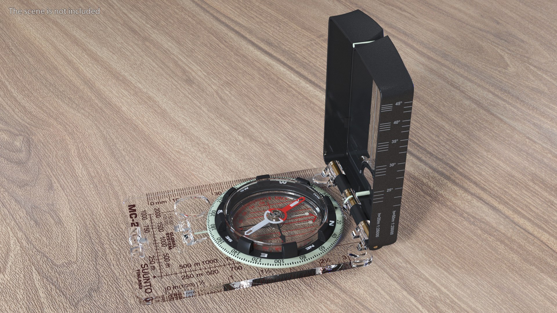 3D Model Mirror Sighting Compass Closed - TurboSquid 1980605