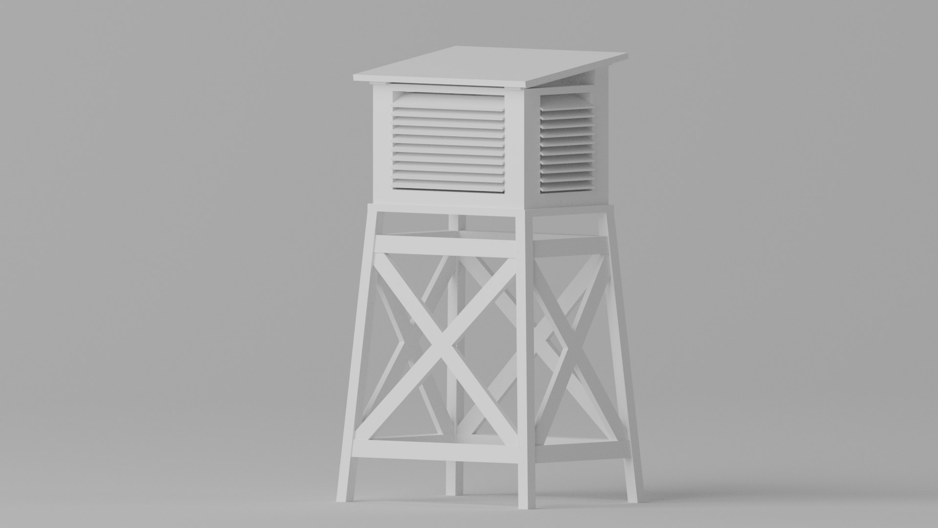 Weather Station Stevenson Screen 3D - TurboSquid 2182232