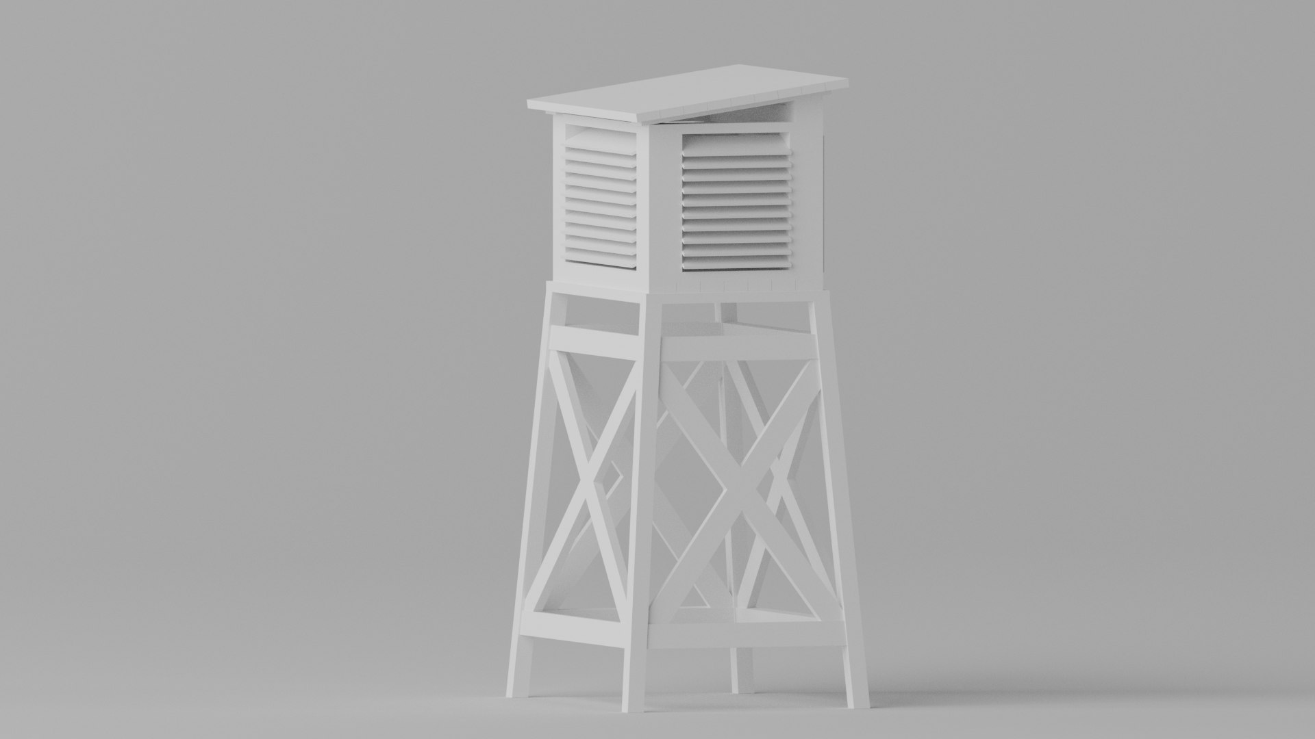 Weather Station Stevenson Screen 3D - TurboSquid 2182232