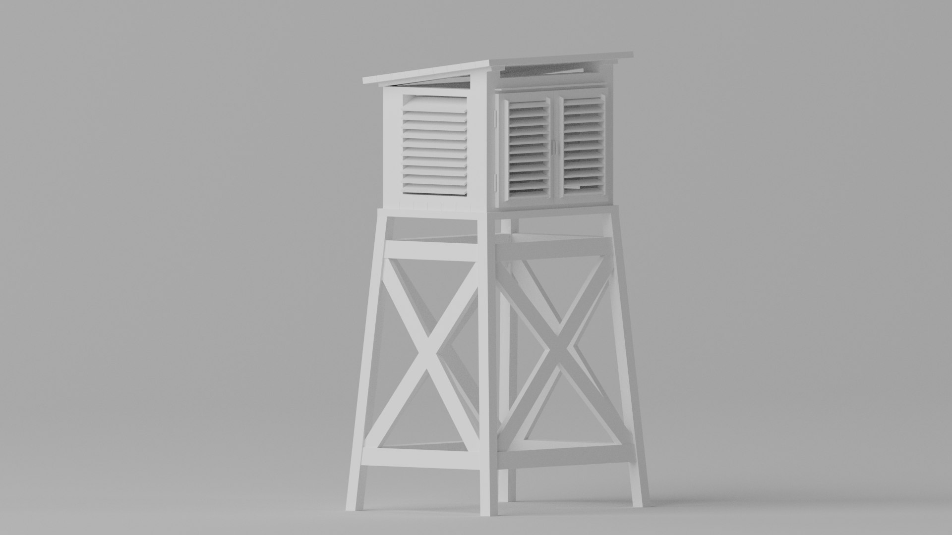 Weather Station Stevenson Screen 3D - TurboSquid 2182232