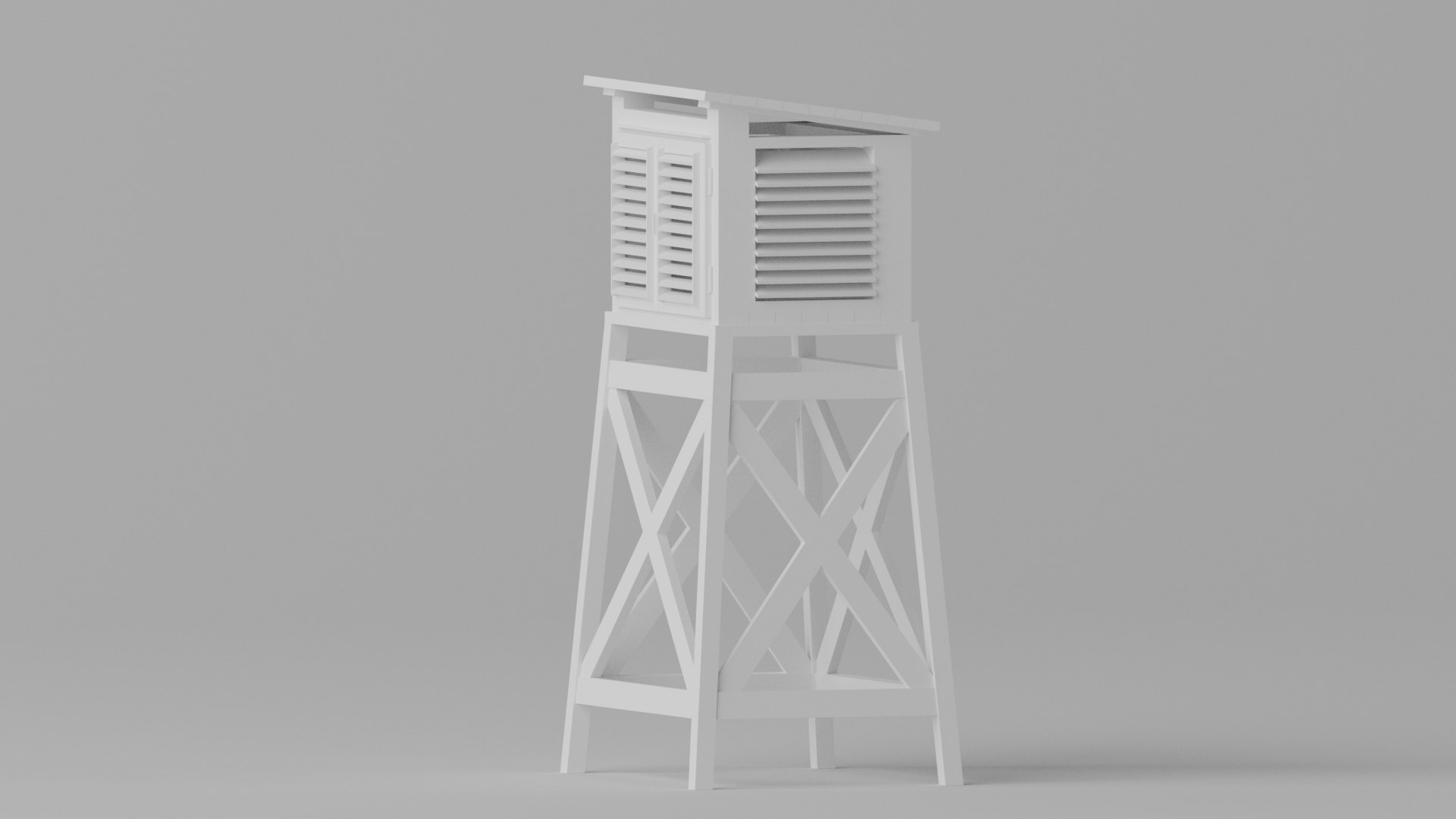 Weather Station Stevenson Screen 3D - TurboSquid 2182232