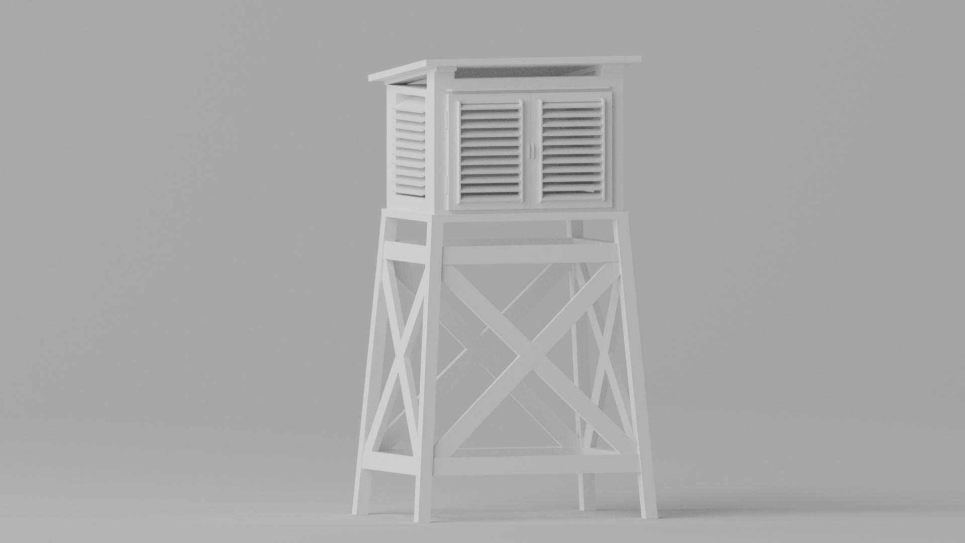 Weather Station Stevenson Screen 3D - TurboSquid 2182232