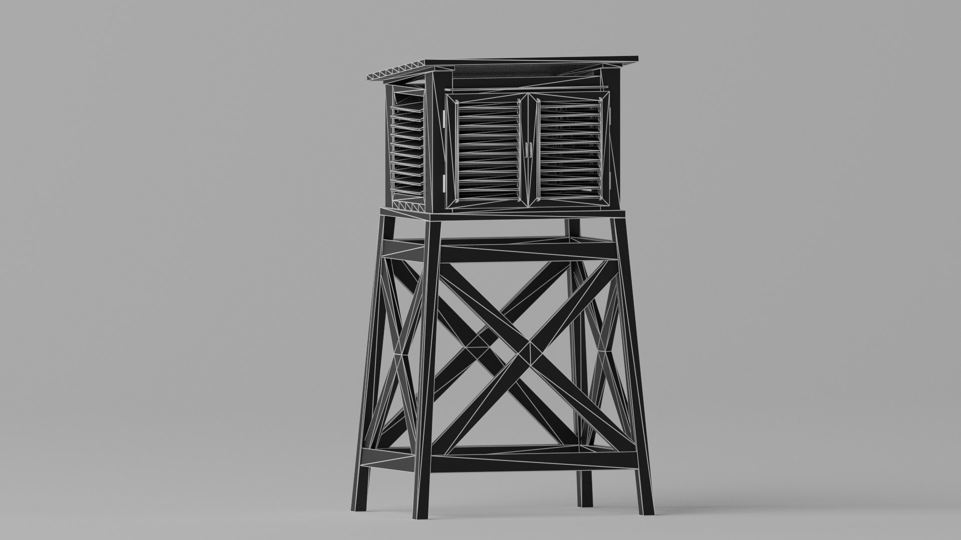 Weather Station Stevenson Screen 3D - TurboSquid 2182232