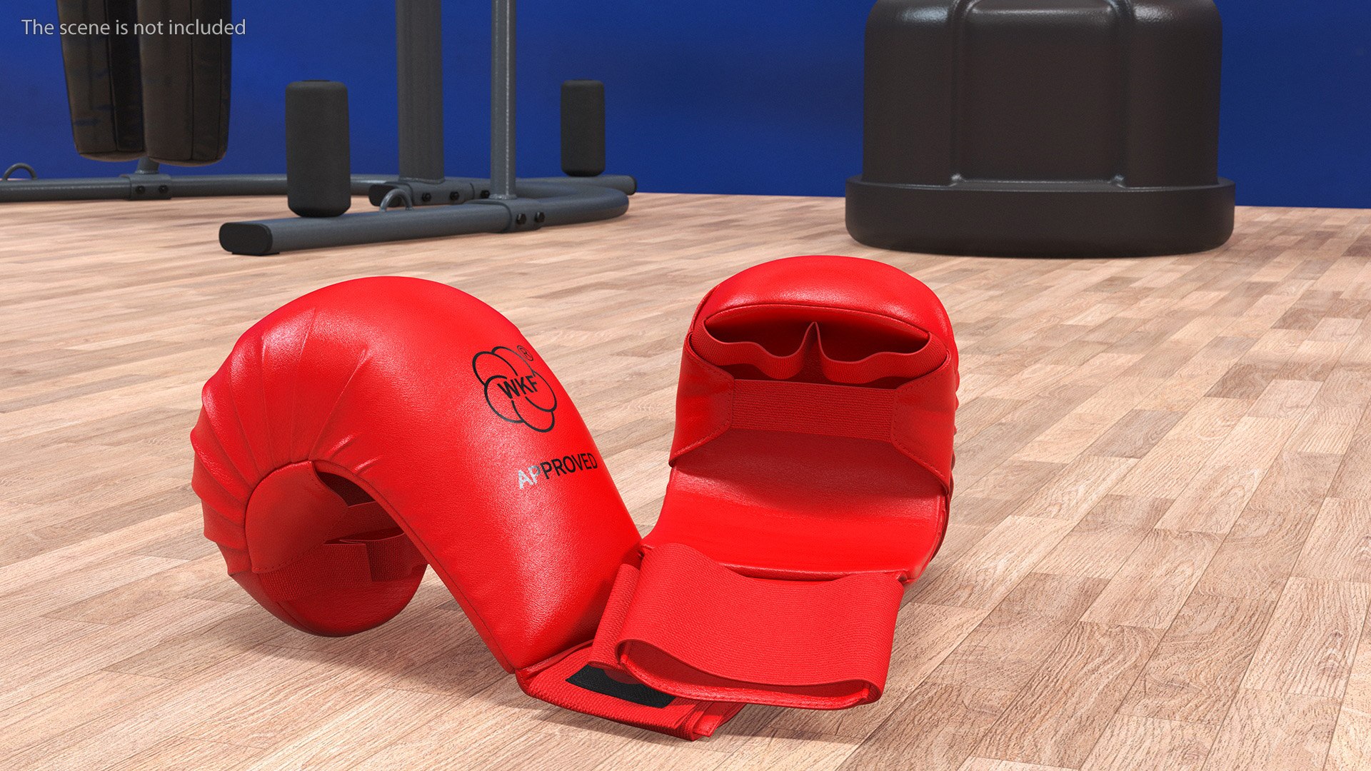 Karate Gloves Lying Red 3D Model - TurboSquid 2144484