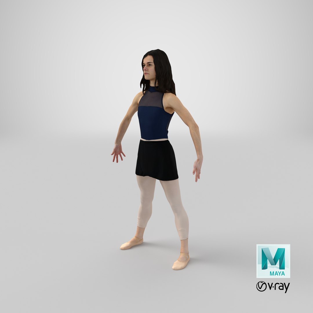 3D model Lucinda Ballet Uniform A Pose - TurboSquid 2031582