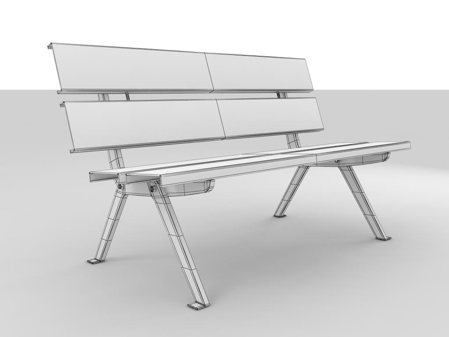 Bench 3d Max