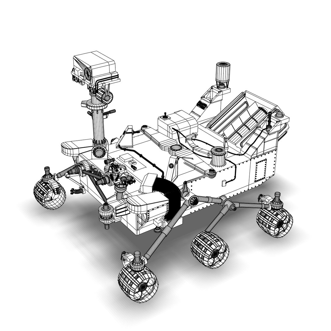 msl curiosity rover 3d 3ds