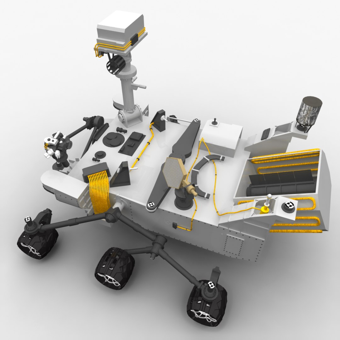 msl curiosity rover 3d 3ds