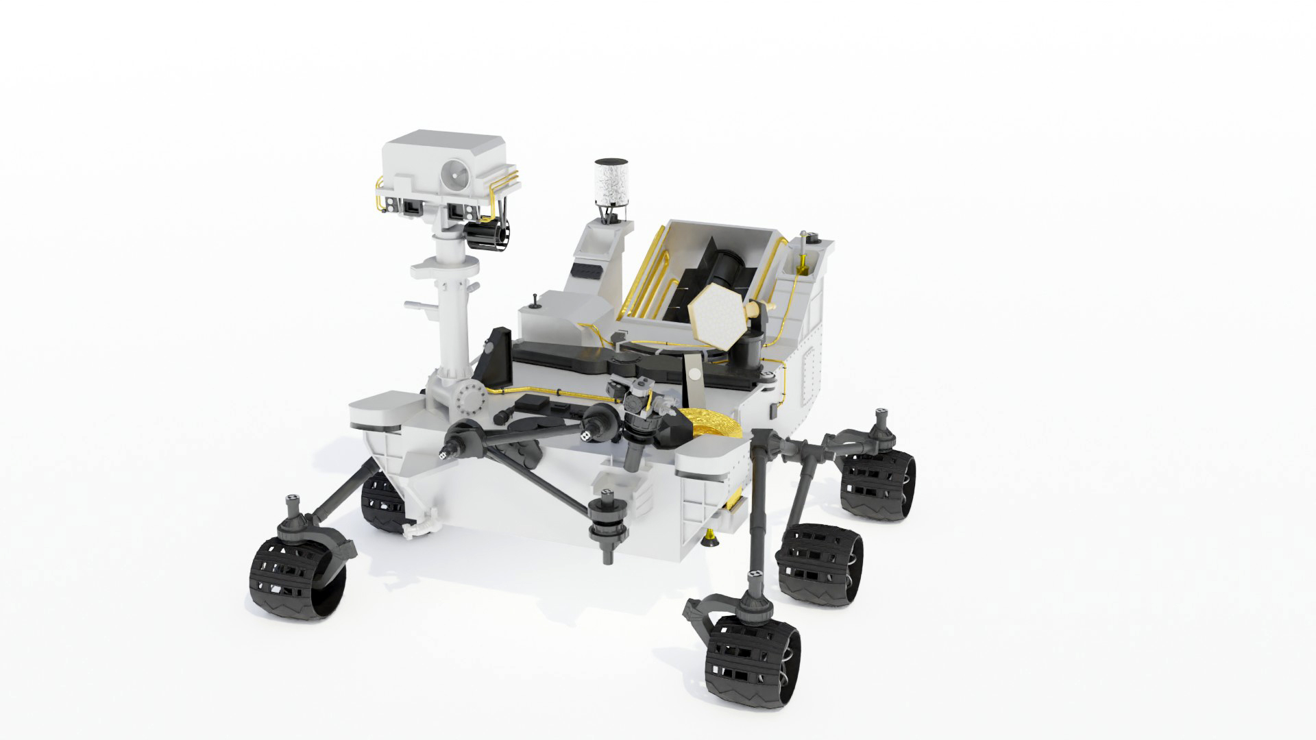 msl curiosity rover 3d 3ds