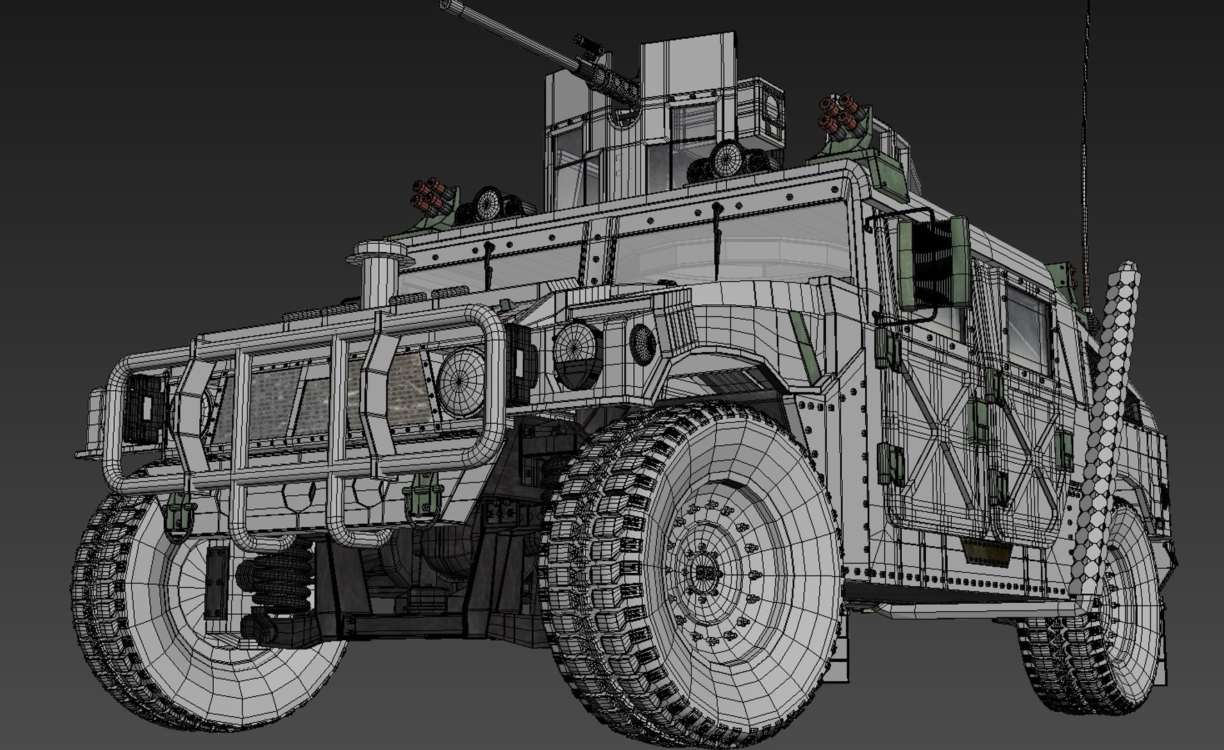 3d Military Hummer Model