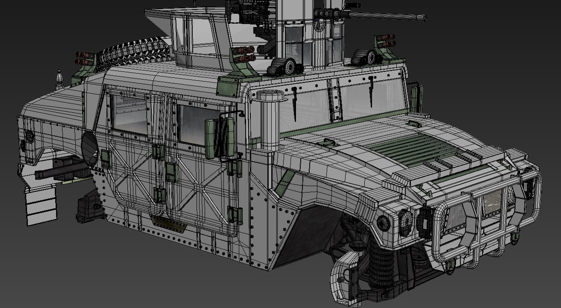 3d Military Hummer Model